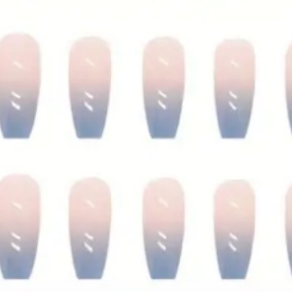 Bath & Body | 24pcs Blue Gradient Press On Nails | Poshmark